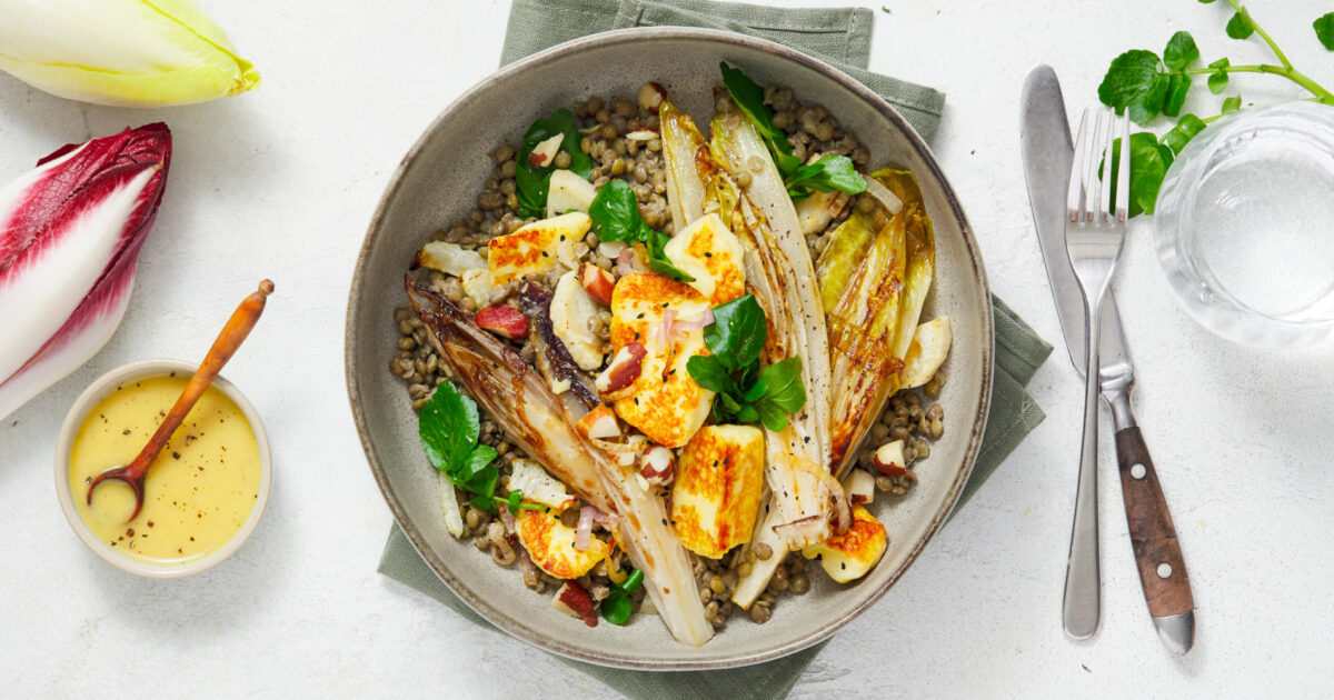 Roodlof-witlofsalade met linzen | Recepten uit onze maaltijdboxen ...
