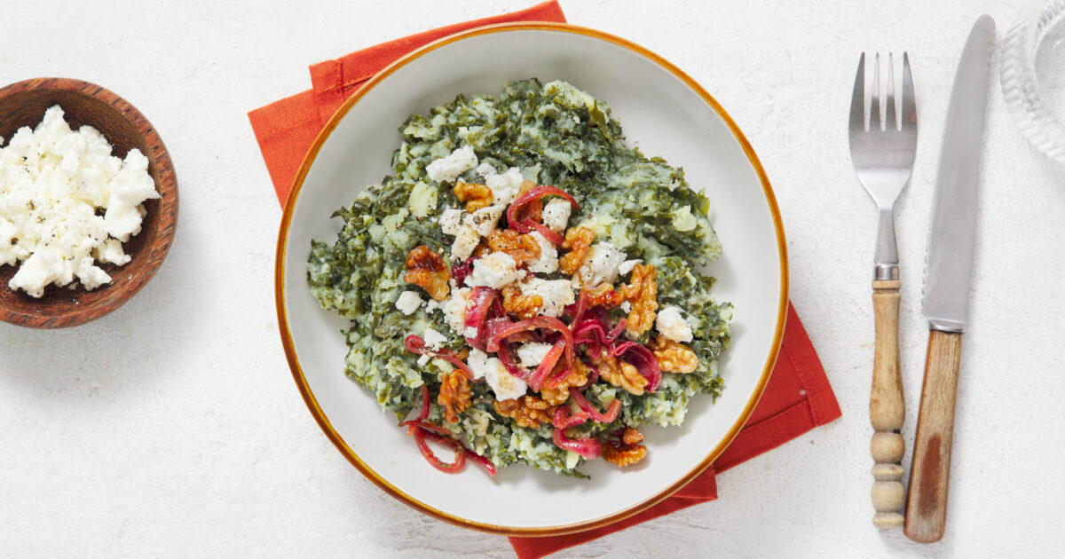 Boerenkoolstamppot met feta | Recepten uit onze maaltijdboxen | Crisp Weekbox