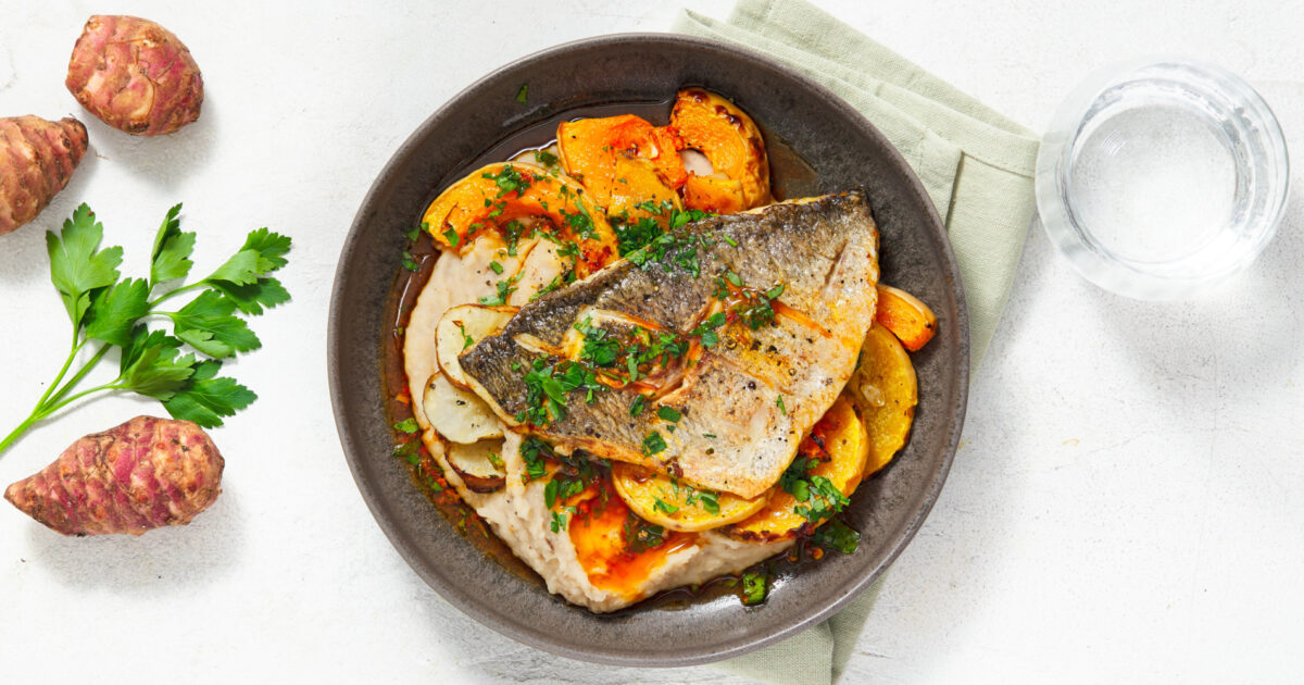Dorade met flespompoen | Recepten uit onze maaltijdboxen | Crisp Weekbox