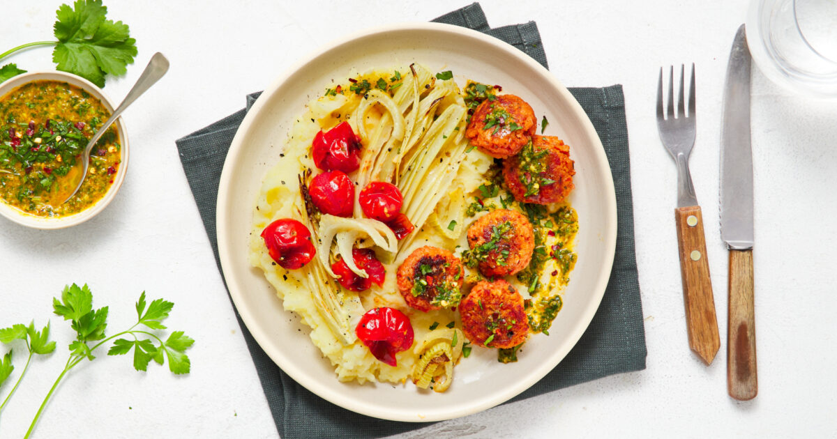 Veggie lovers ‘meatballs’ met Noord-Afrikaanse chermoula | Recepten uit ...