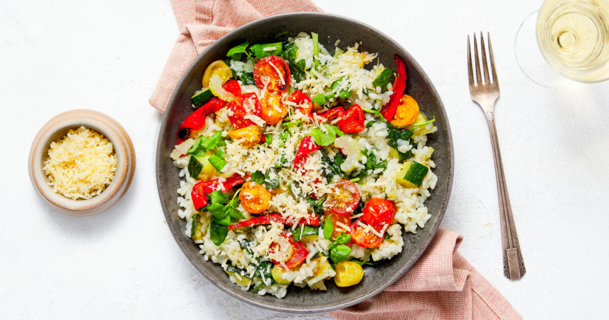 Risotto met zomergroenten | Recepten uit onze maaltijdboxen | Crisp Weekbox