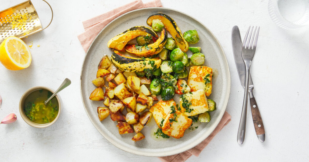 Syrische grillkaas met sweet dumpling pompoen | Recepten uit onze ...