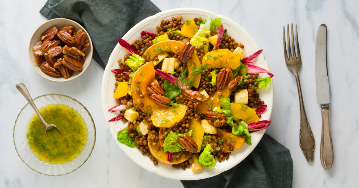 Maaltijdsalade met sinaasappeldressing | Recepten uit onze ...