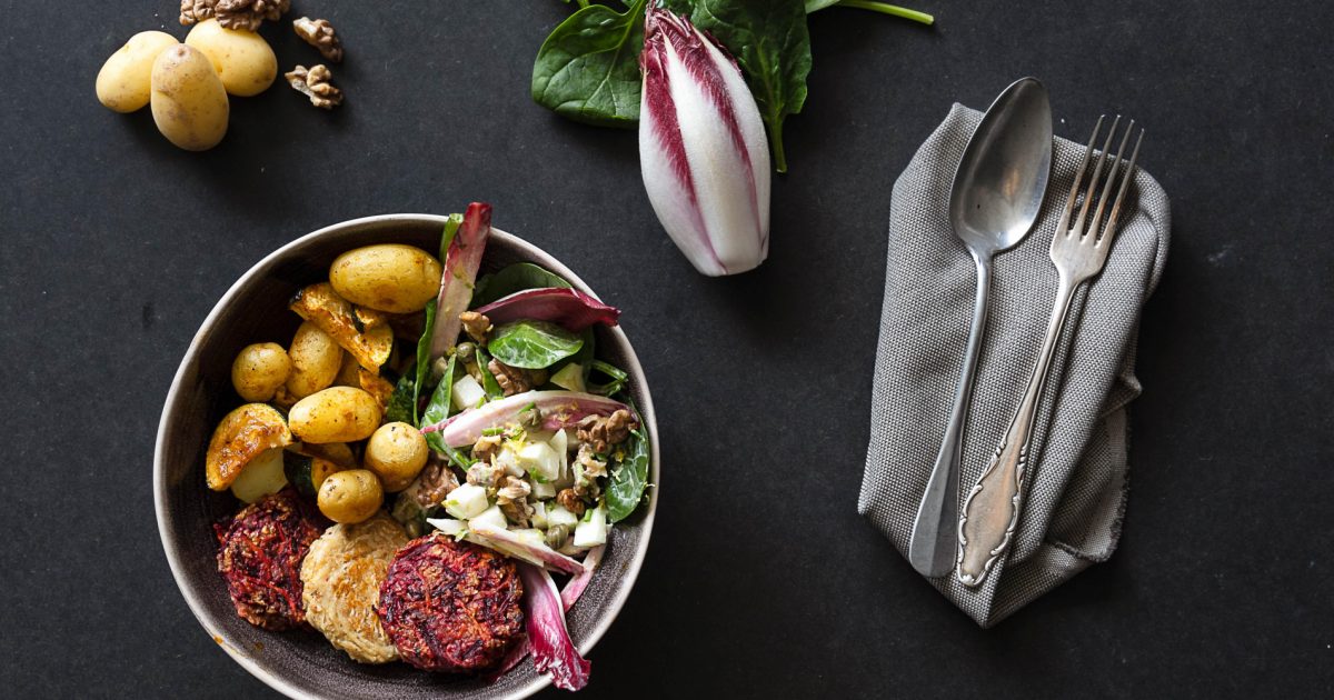 Recept Sparc Kitchen groentemedaillons met salade | Crisp Weekbox