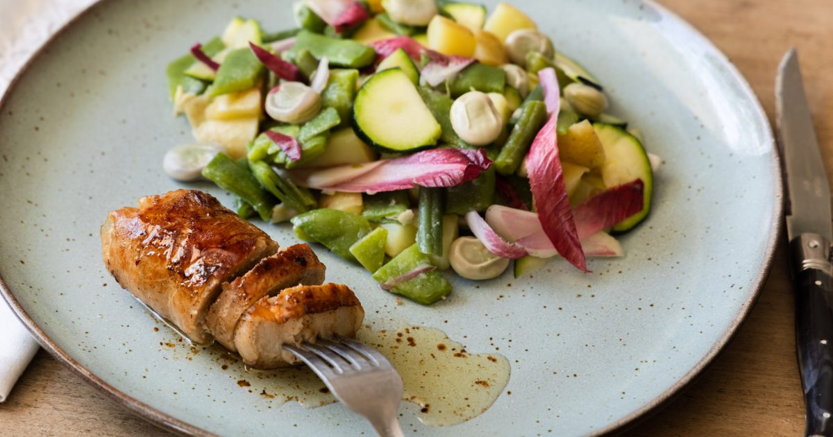 Recepten - bonensalade - slavink - Frieslander aardappelen | Crisp Weekbox